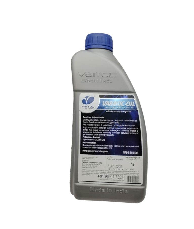 ACEITE SINTETICO 20W50 MARCA: VARROC REF: K353204600 - Colombia Motos